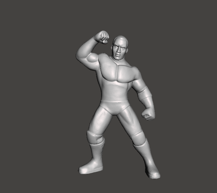 STL file FIGURE VINTAGE WCW THE ROCK WRESTLING FIGURE OSFTM WRESTLER ...