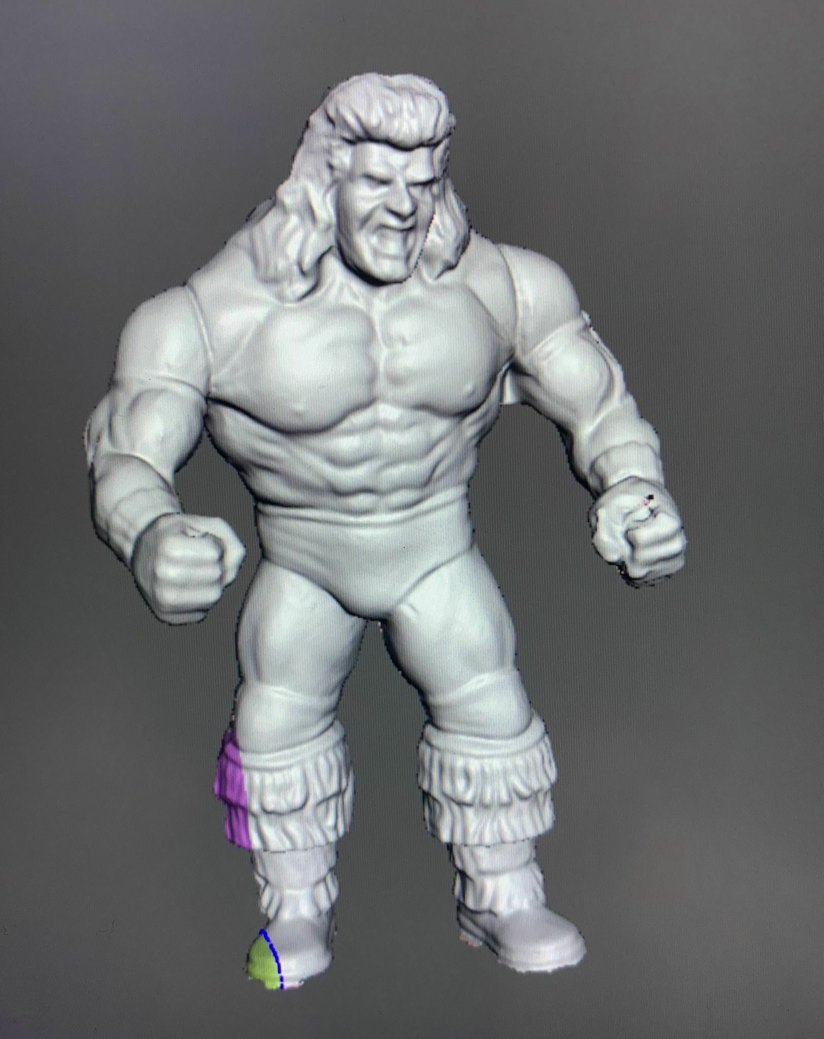 STL file WWF ULTIMATE WARRIOR PURPLE TRUNKS SERIES 3 HASBRO VINTAGE ...