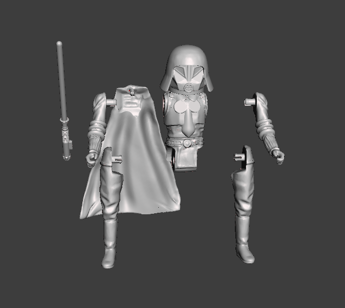 STL file spaceballs Dark Elmert 3.75 kenner style hinged .stl .obj ⭐・3D ...