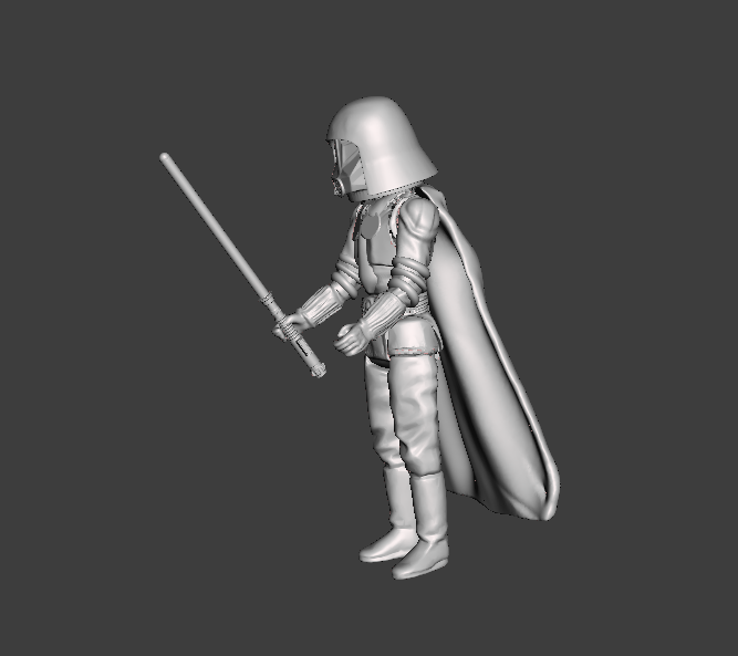 STL file spaceballs Dark Elmert 3.75 kenner style hinged .stl .obj ⭐・3D ...