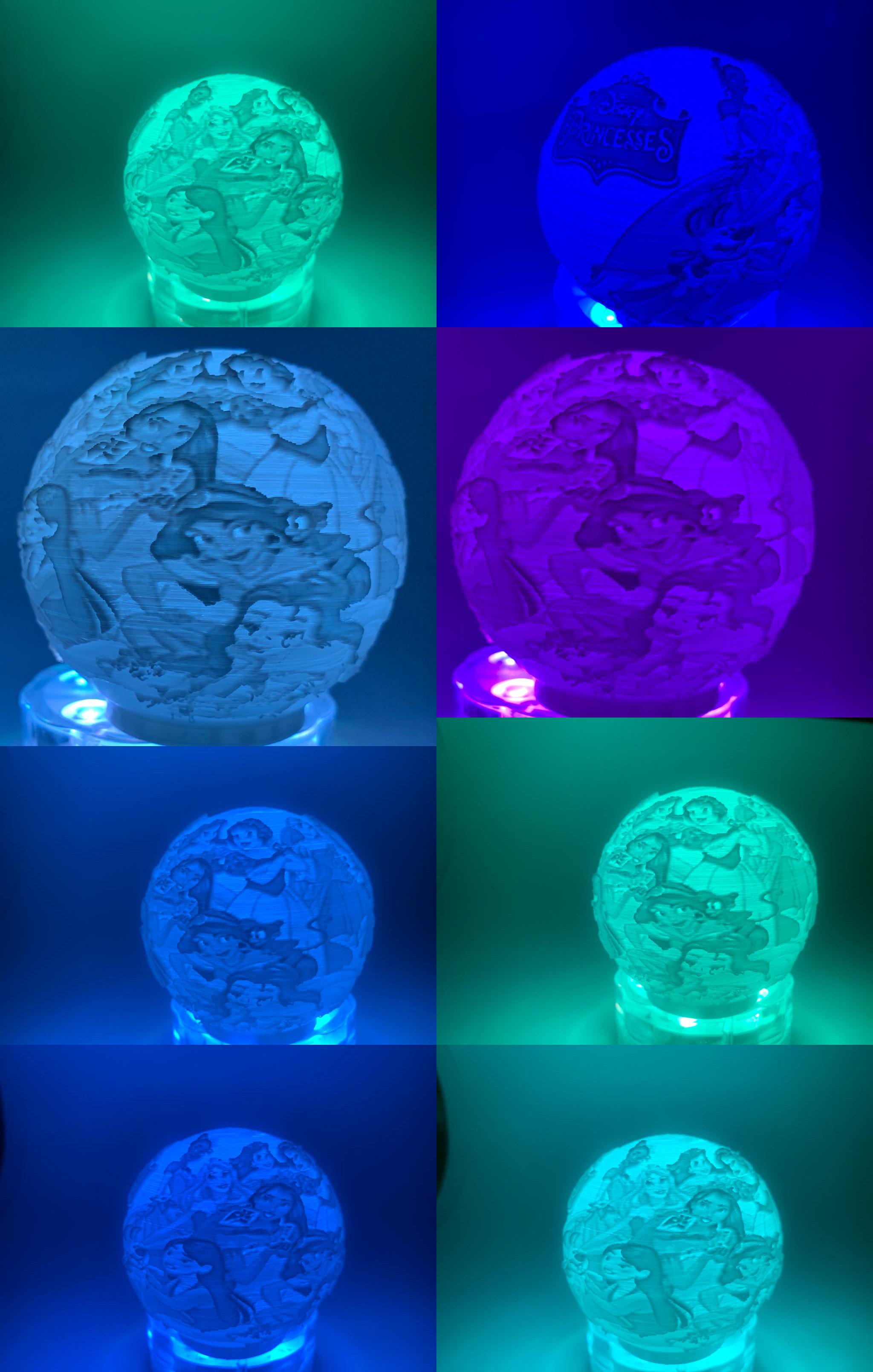 STL file DISNEY PRINCESSES NIGHT LIGHT LITHOPHANE・3D printer design to ...