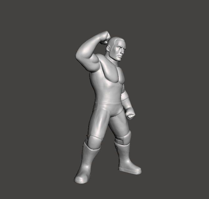 STL file FIGURE VINTAGE WCW THE ROCK WRESTLING FIGURE OSFTM WRESTLER ...