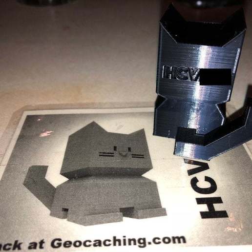 Download free STL file Trackable Cat (Geocaching) • 3D print template ...
