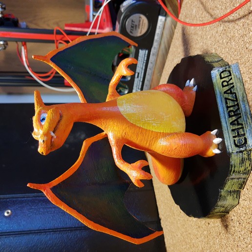 3D printed Charizard Statue with Stand • made with EZT 3D T1 ・ Cults