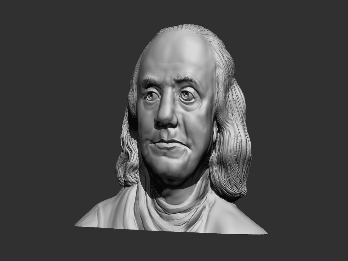 STL file Benjamin Franklin | Founding Father of the United States・Model ...
