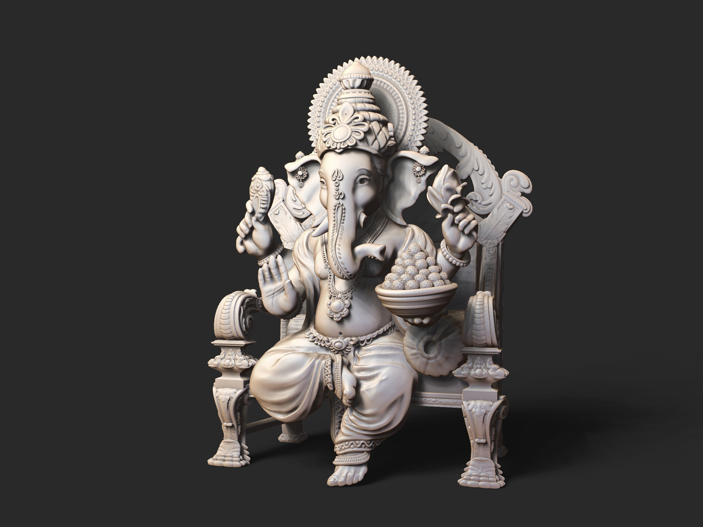 STL file Ganapati Dada | Lord Shri Ganesha | Vinayaka | Ganpati ...