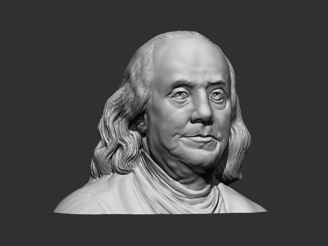 STL file Benjamin Franklin | Founding Father of the United States・Model ...