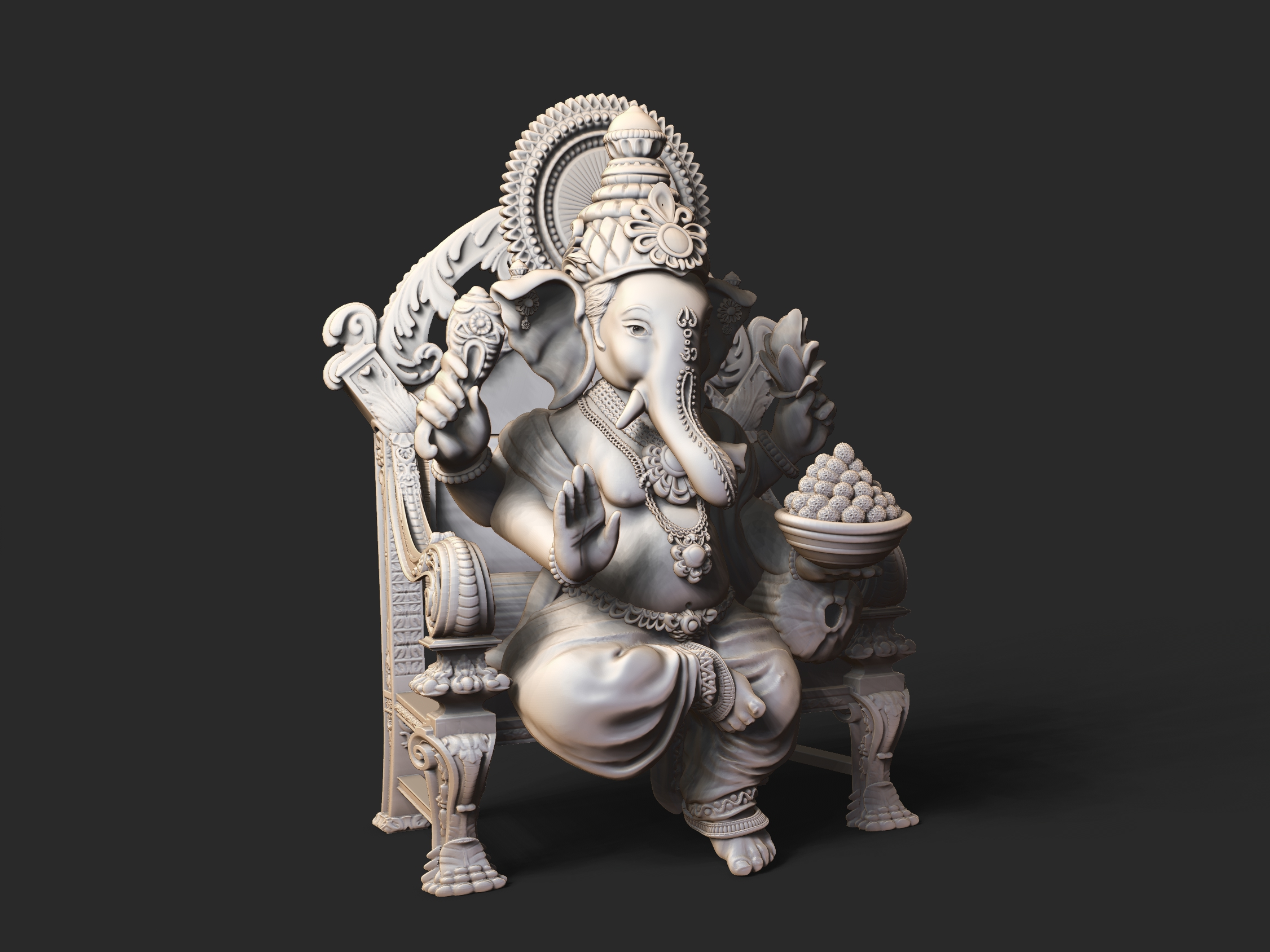 STL file Ganapati Dada | Lord Shri Ganesha | Vinayaka | Ganpati ...