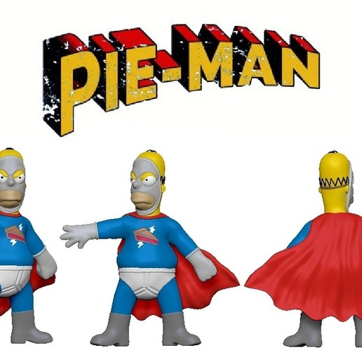 Descargar archivo OBJ PIE-MAN HOMER • Modelo imprimible en 3D ・ Cults