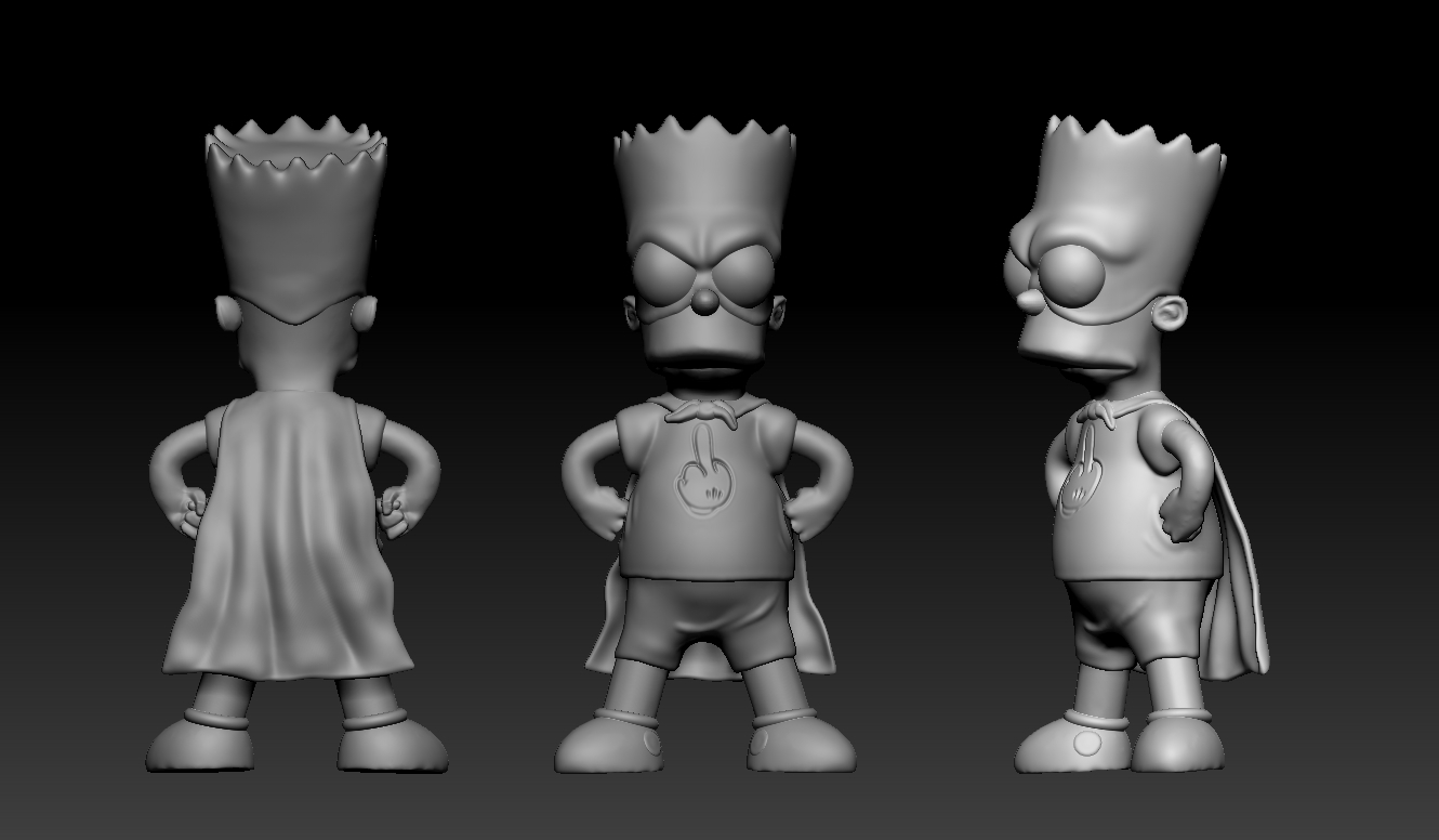 OBJ file BARTMAN 🦸・3D printer design to download・Cults