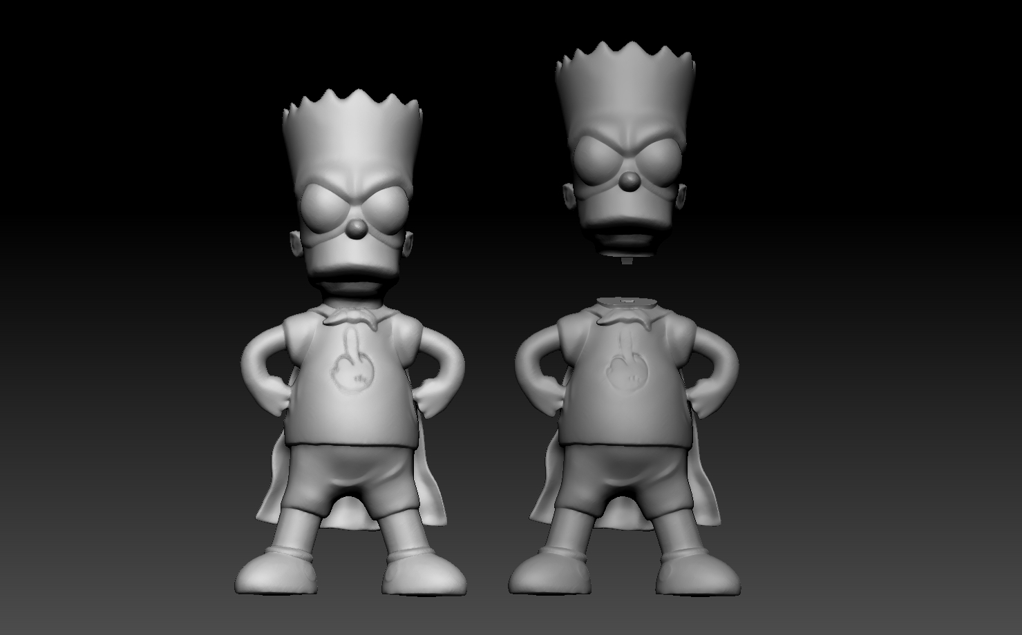 OBJ file BARTMAN 🦸・3D printer design to download・Cults