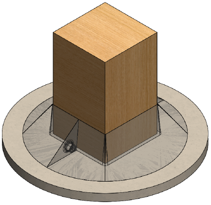 3D file 4x4 Post Drainage Bases・3D printer model to download・Cults