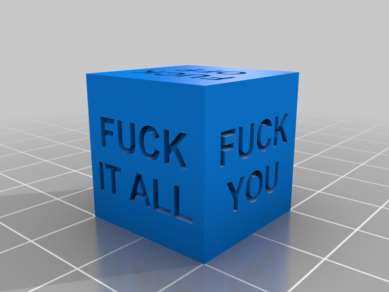Free 3D file Aggressive F'ing Test Cube 🔧・3D print design to download・Cults
