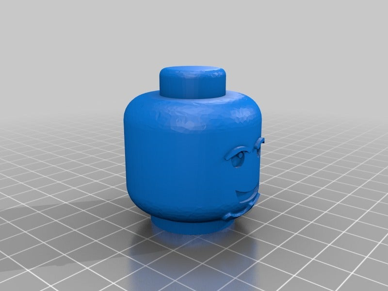 Free STL file Giant Lego Business Man Head with mustache and/or beard ...