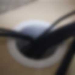 Download STL file Desk cable hole - Cable management • 3D printing ...