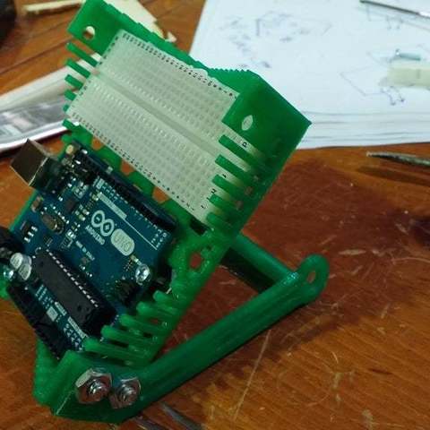 Download free STL file Arduino-Uno / Breadboard Support • Object to 3D ...