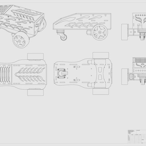 Impresiones 3D gratis Car MDF de 3mm 3 Rueda Para Arduino ・ Cults