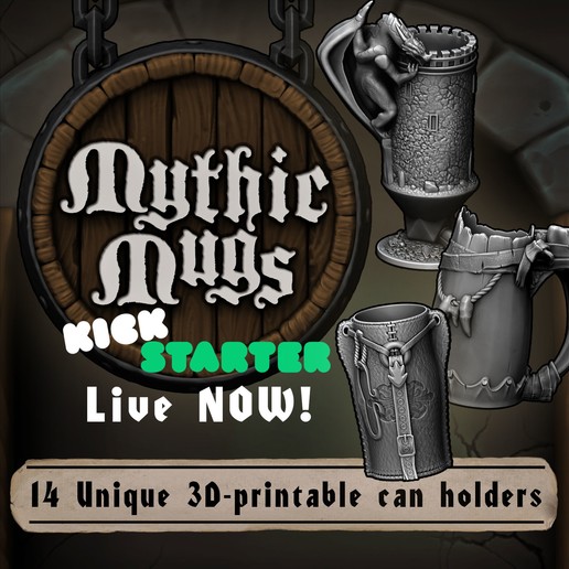 Download free STL file Mythic Mugs - Lion's Brew - Can Holder / Storage ...