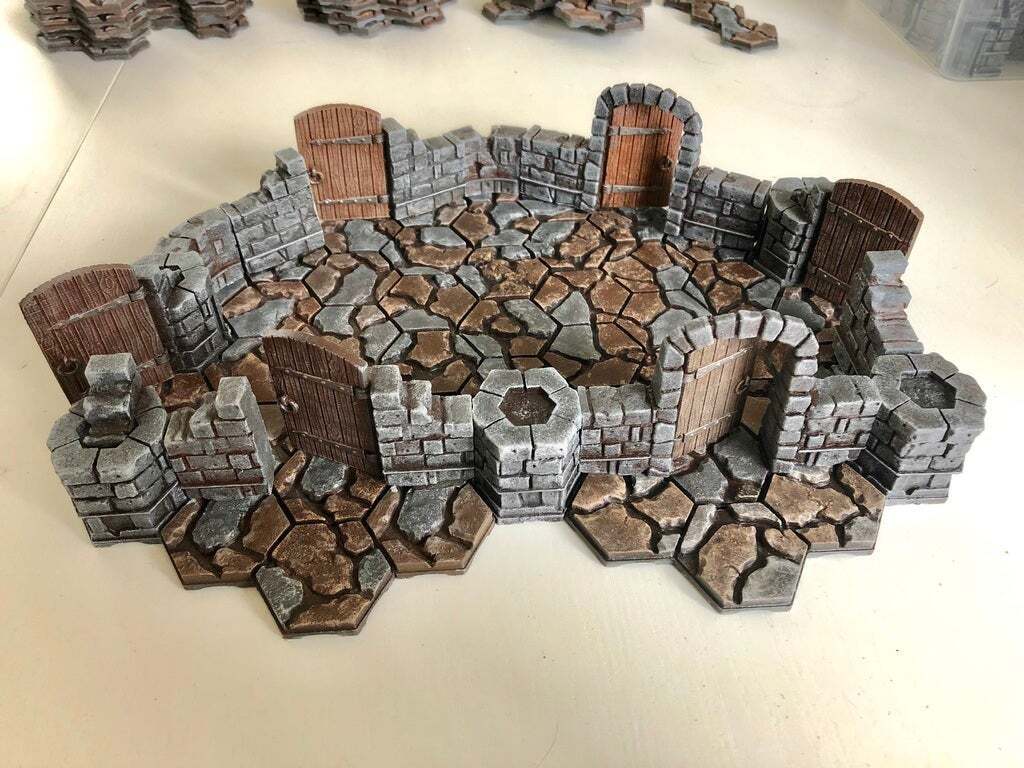 Free STL file Axolote Hex Dungeon Set - Alternative Doors 🚪・Object to ...