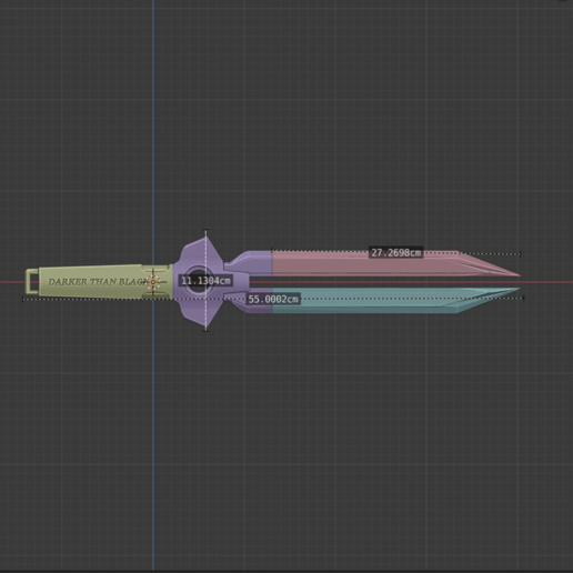 Download free 3D printer templates Hei's Dagger From Darker than Black ...