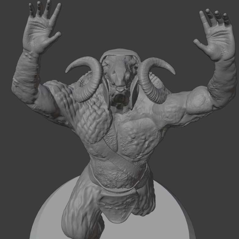 STL file Decaying Fantasy Goat-man・3D printable model to download・Cults