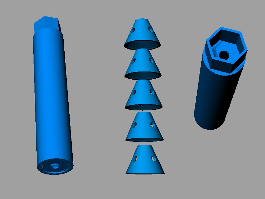 Free STL file Suppressor .22 Hatsan Flash Airgun 👽・3D printer model to ...