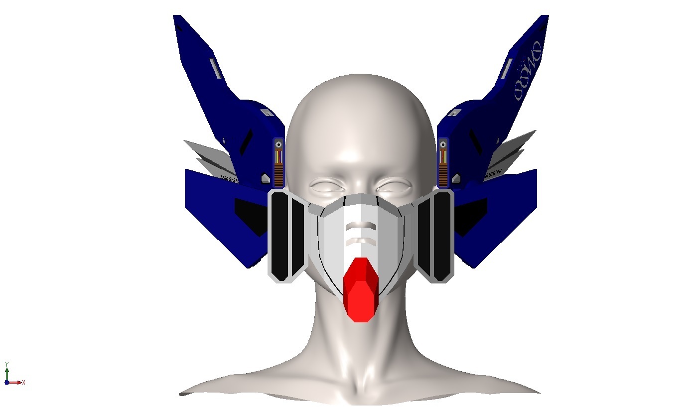 STL file Wing gundam zero EW face mask 🪶・Model to download and 3D print ...