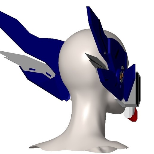 Download STL file Wing gundam zero EW face mask • 3D printing template ...