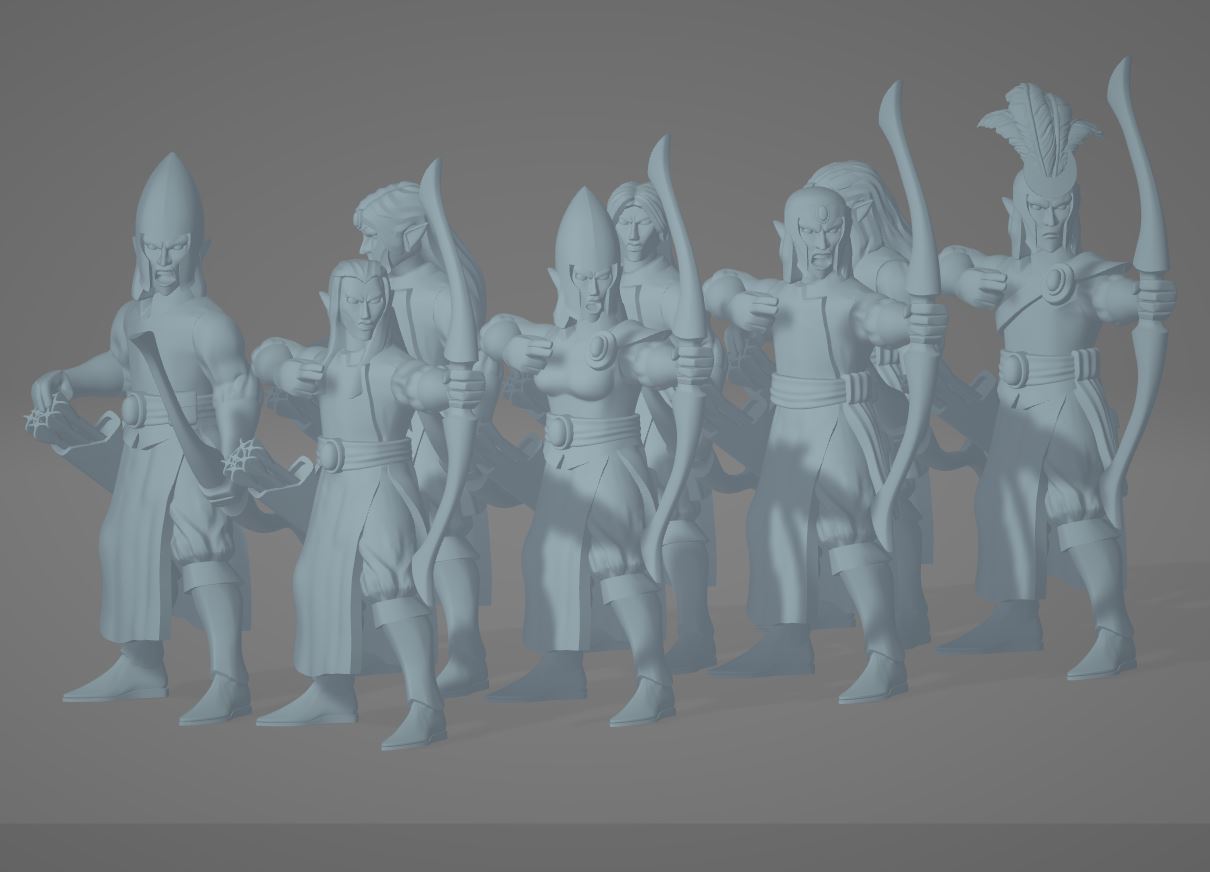 Free STL file Elf Archers 🧝・3D printer model to download・Cults