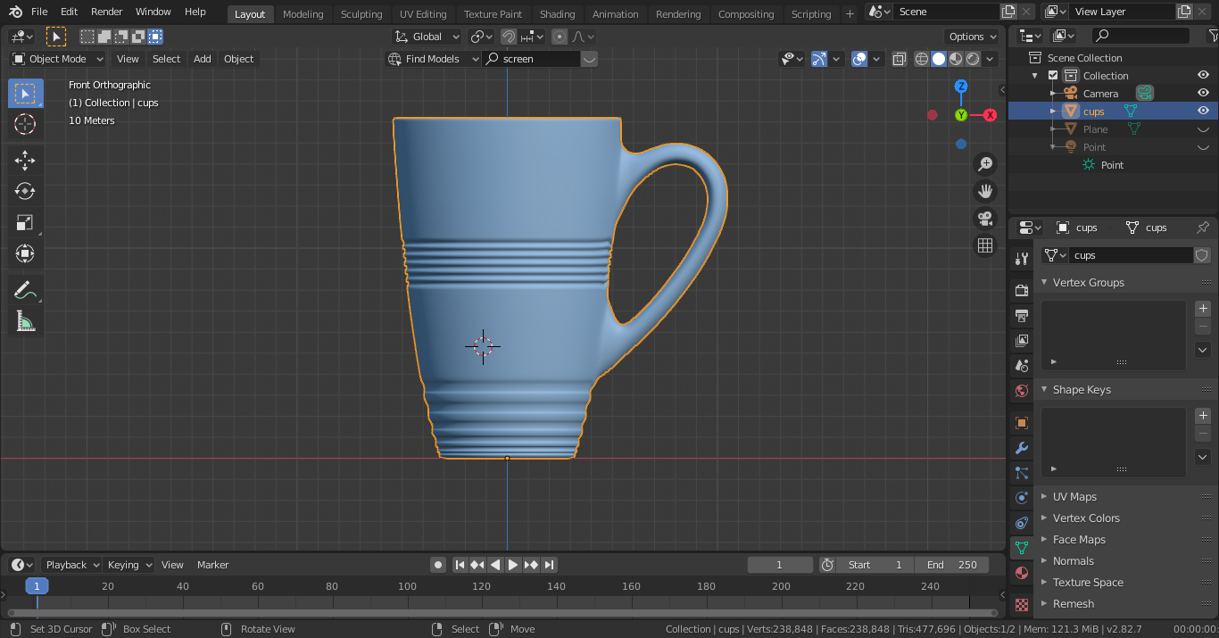 STL file 3D cup (VALENTINE gift)・3D printer design to download・Cults