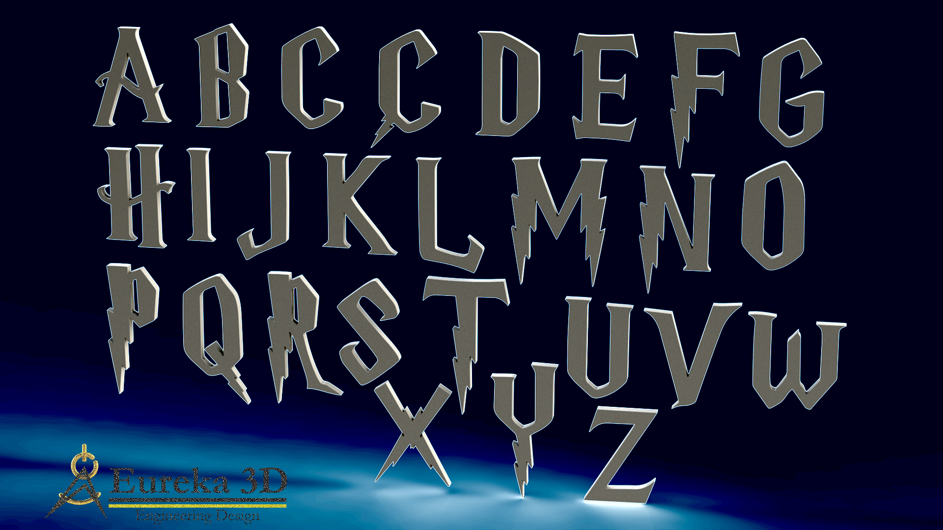 3D file Harry Potter Typeface・3D printer design to download・Cults