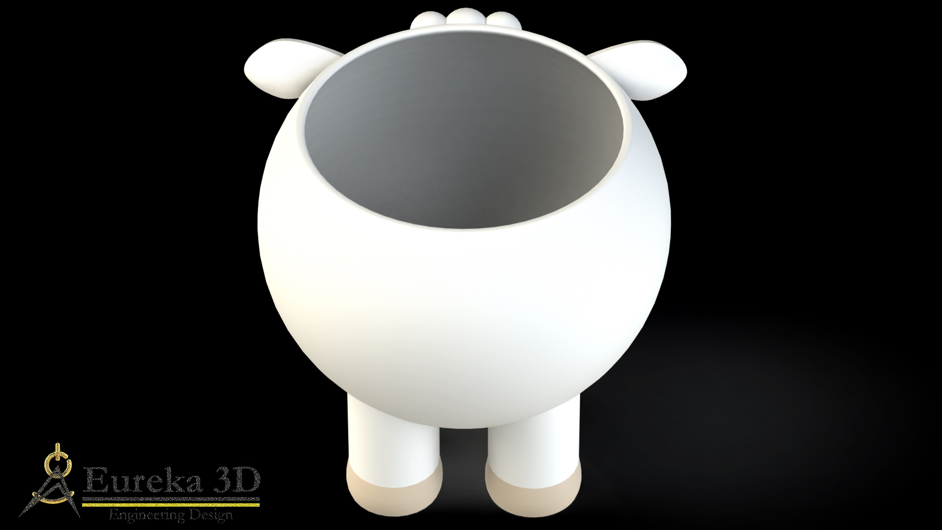 STL file CUTE SHEEP POT 2・3D print object to download・Cults