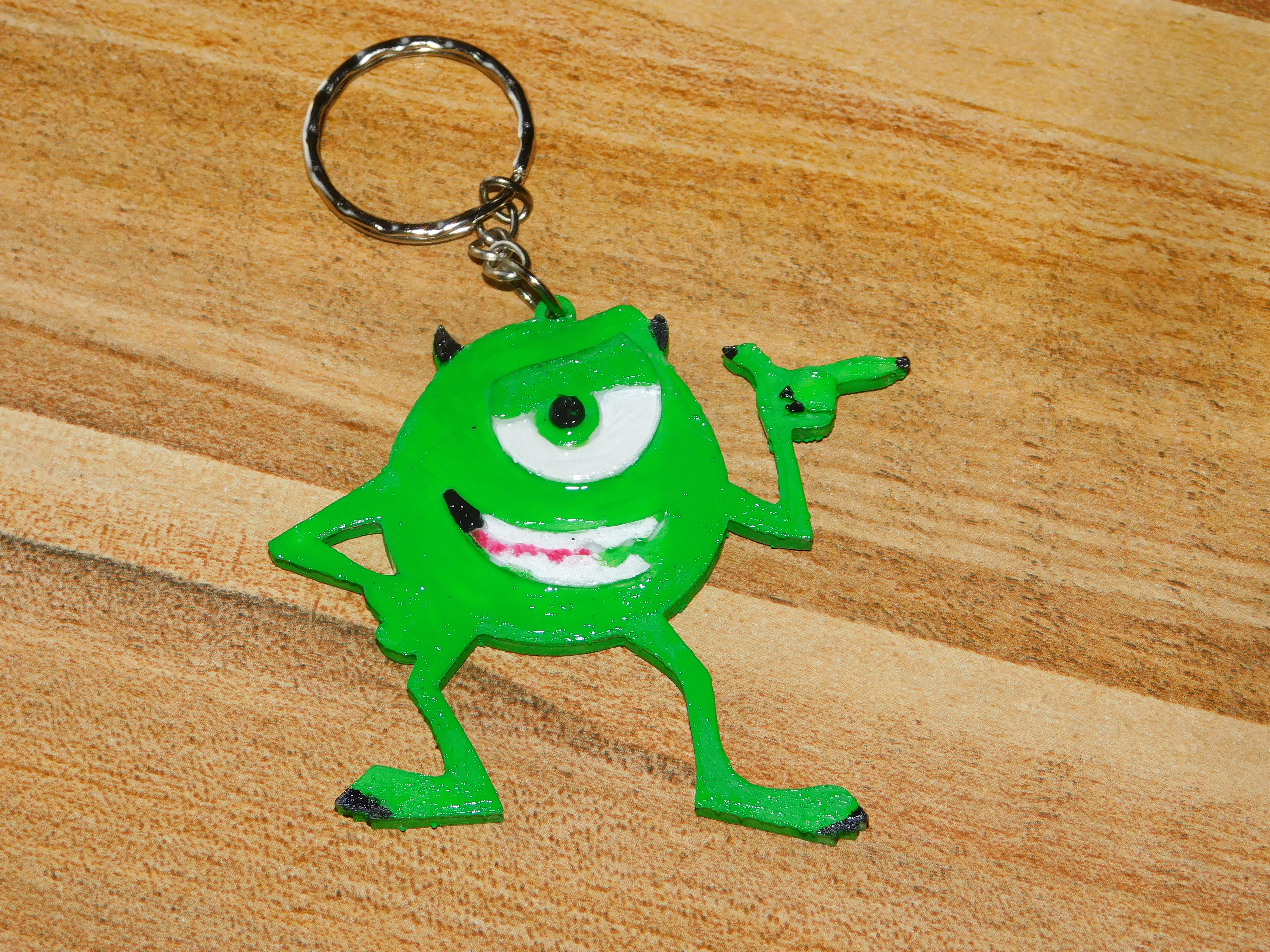 STL file Mike Wazowski keychain・Design to download and 3D print・Cults