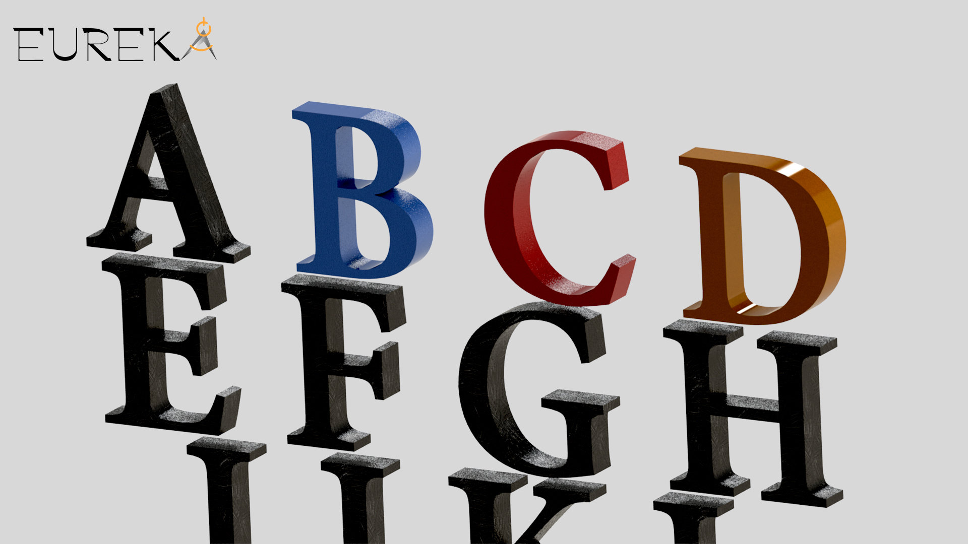 Fichier STL ABECEDARIO / ALPHABET / ALPHABET / ALPHABET・Modèle à ...