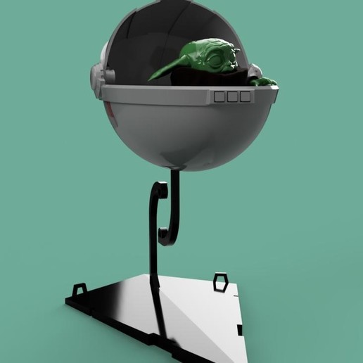 Download STL file Baby Yoda Floating Stroller • 3D print template ・ Cults