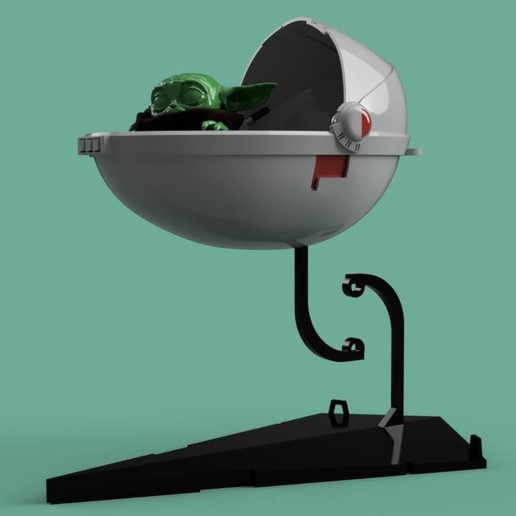 Download STL file Baby Yoda Floating Stroller • 3D print template ・ Cults