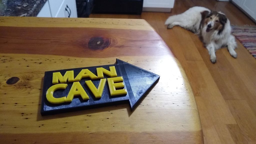 Free STL file Man Cave Arrow Sign・3D print object to download・Cults