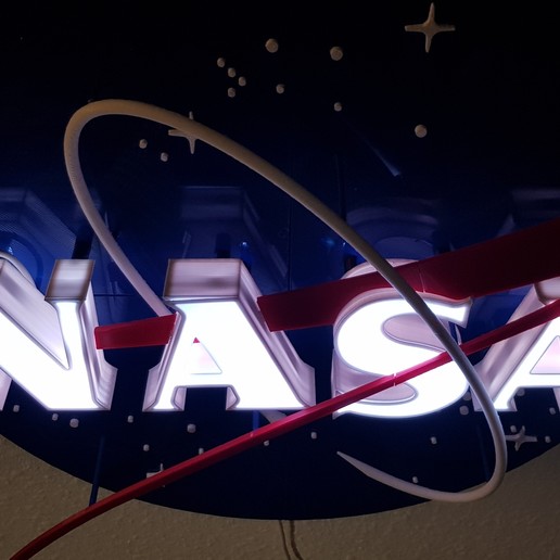 Download free 3D printer files 3D NASA Insignia / Logo / Sign / - Lamp ...