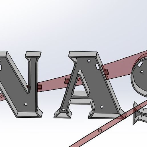 Descargar STL gratis 3D NASA Insignia / Logo / Sign / - Lámpara ・ Cults