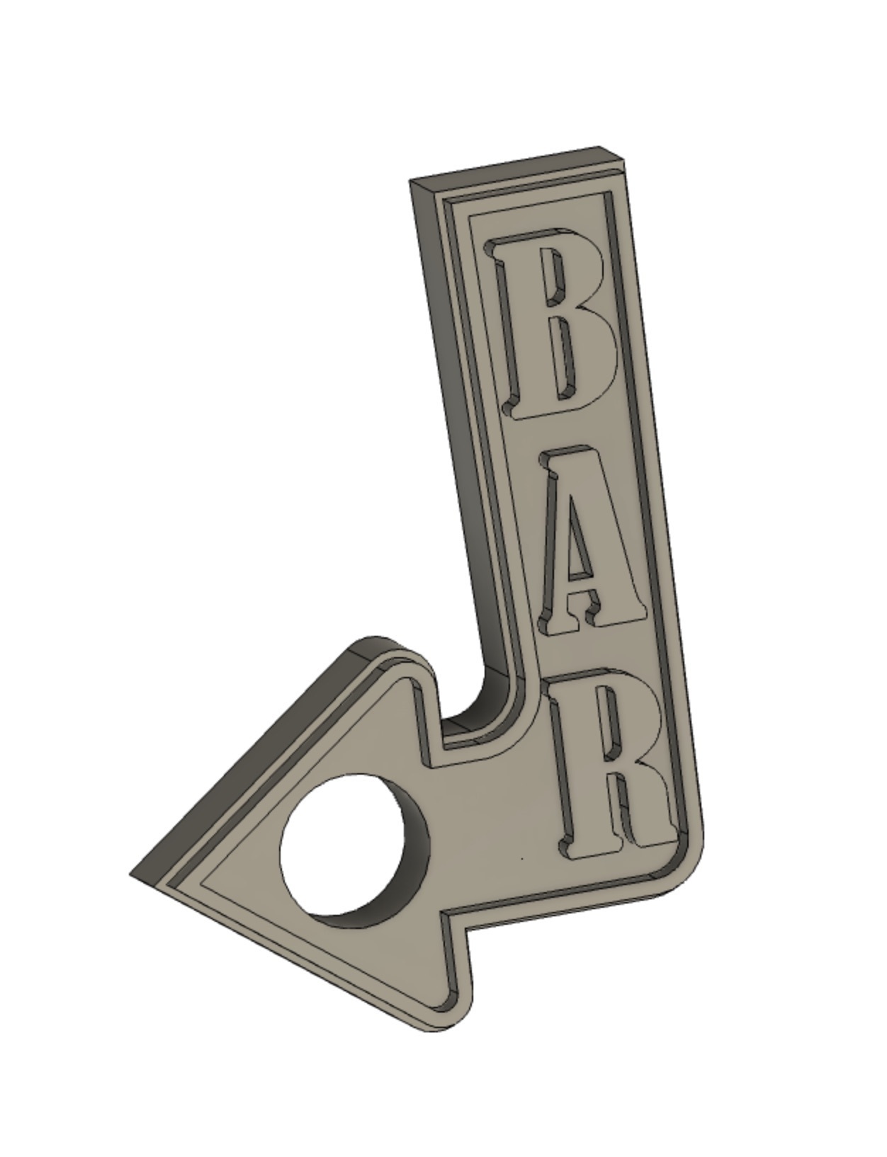 STL file Retro Bar sign. RH and LH 🍺・3D printing idea to download・Cults