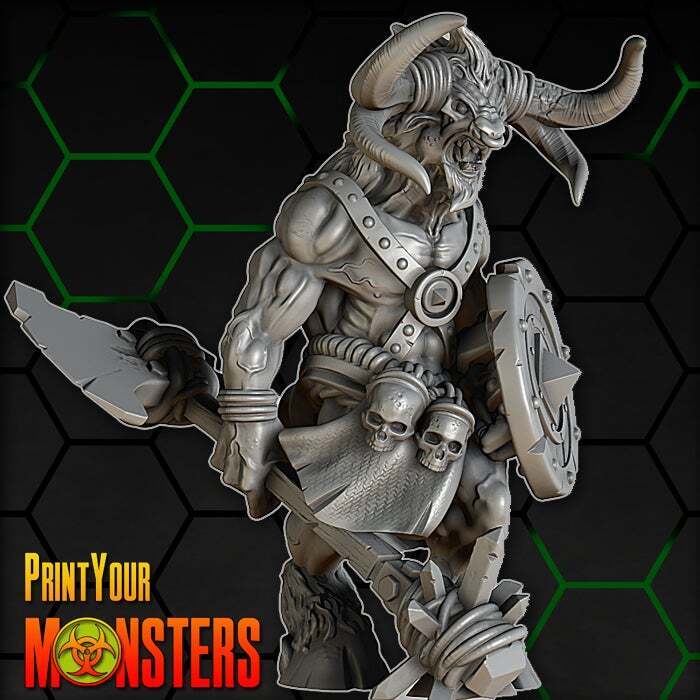 Бесплатный STL файл MINOTAUR (bust) full on my patreon・3D-печатный ...