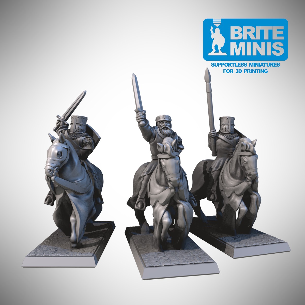STL file Mounted Knights! Easy to print, supportless - for FDM and ...