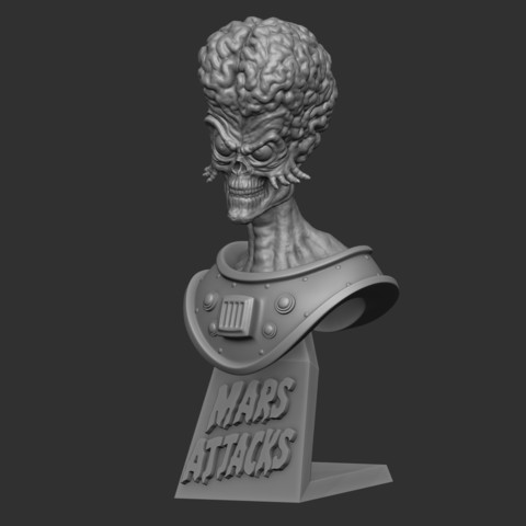 Download STL file Mars Attacks bust • 3D printable design ・ Cults