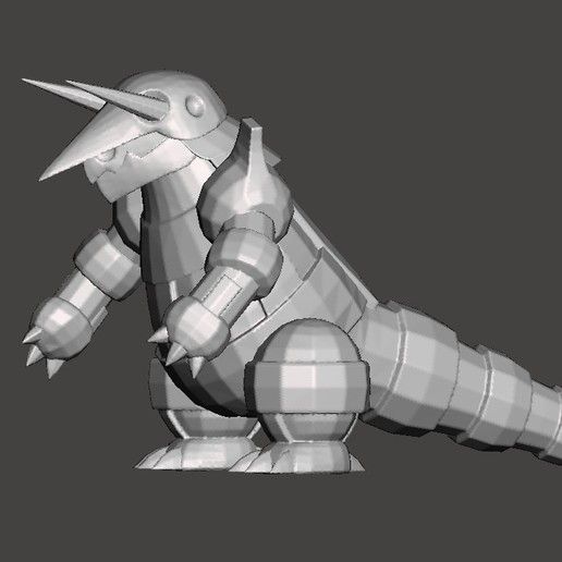 Download STL file Lairon Aggron mega Aggron pokemon • Model to 3D print ...