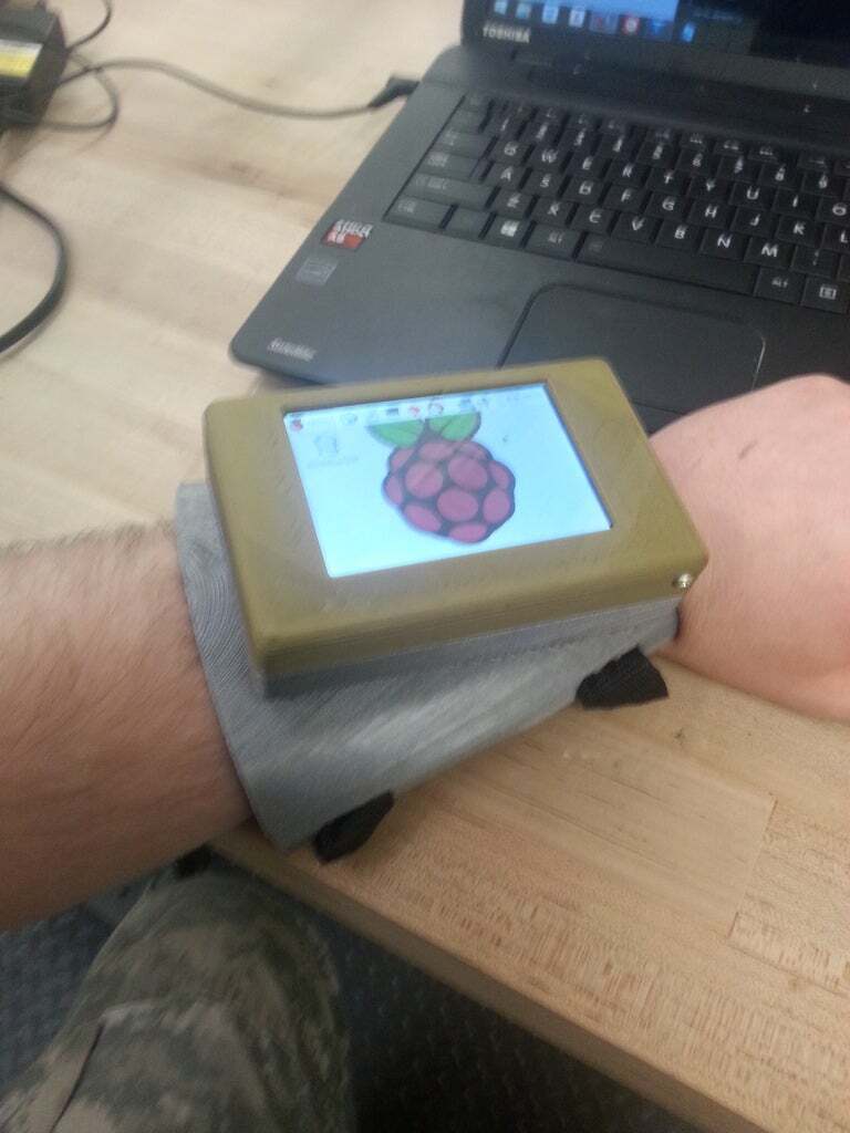 Free STL file Wrist mounted Touch Pi: Portable Raspberry Pi A+・Model to download and 3D print・Cults