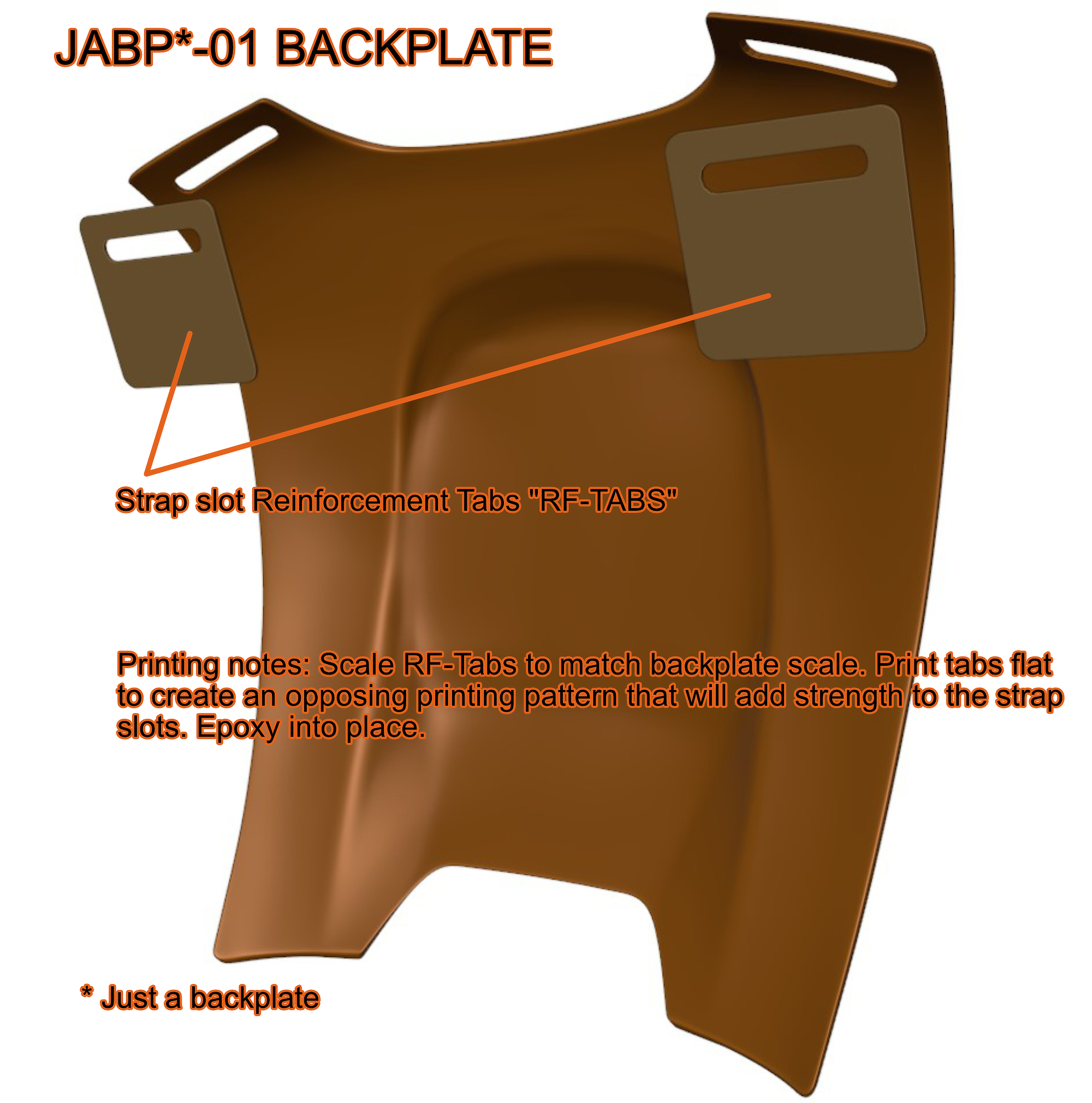 3D file Backplate Armor [CMF]・3D printing design to download・Cults
