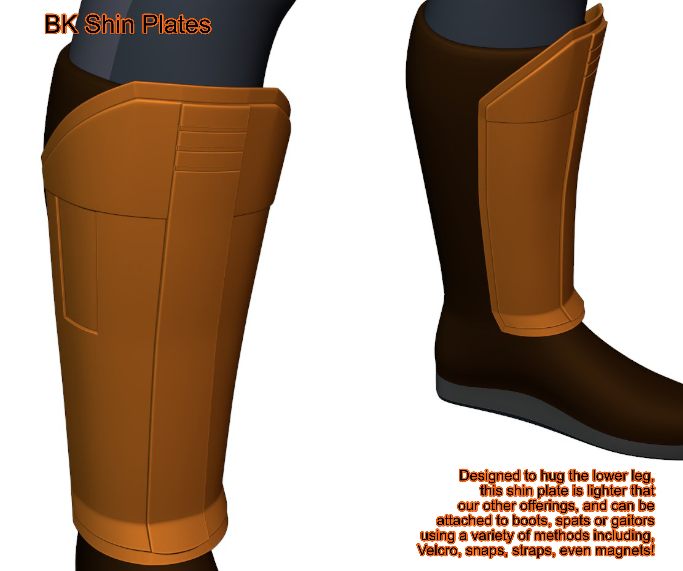 3D file Female Shin Armor [BK]・3D print design to download・Cults