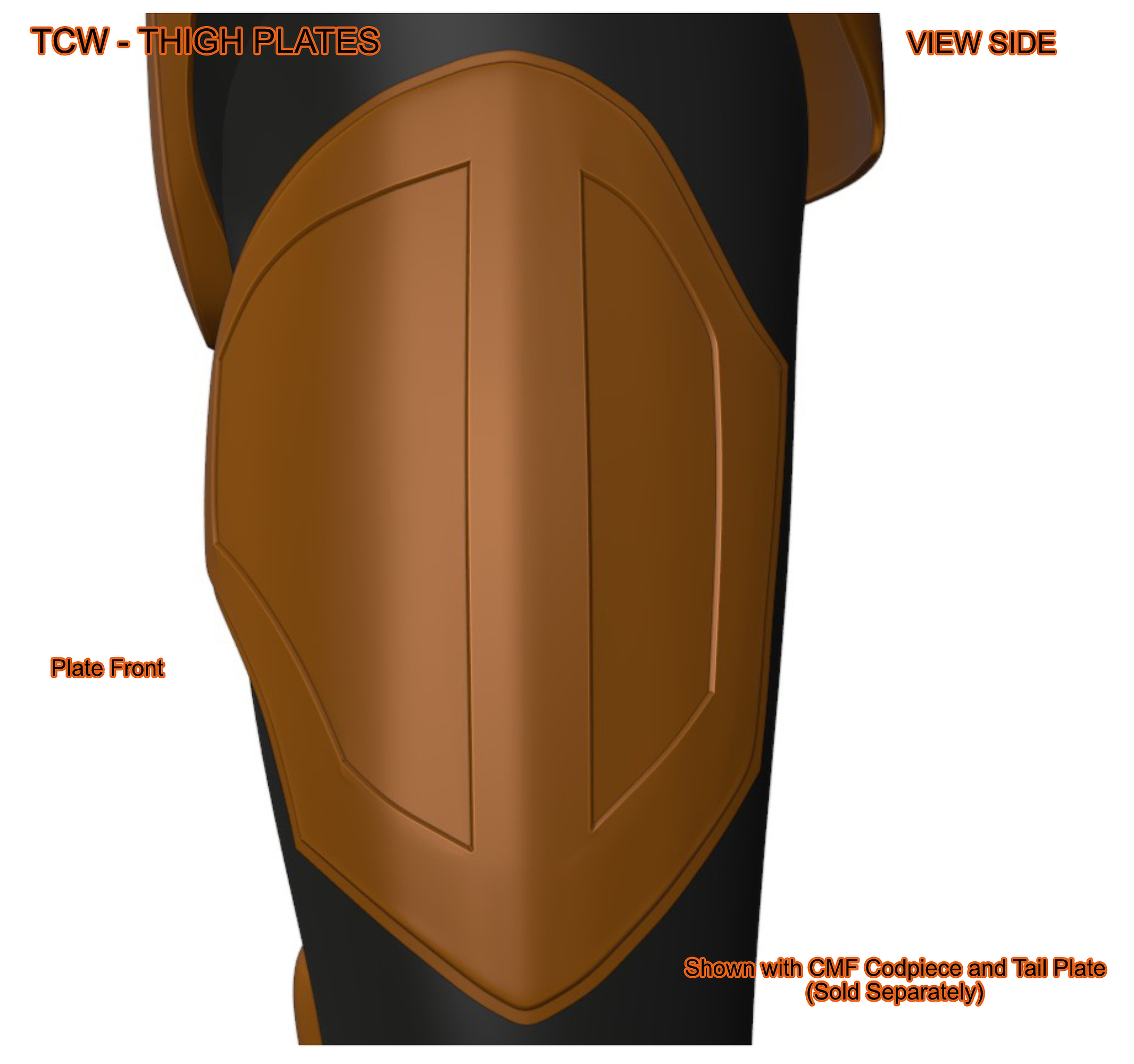 3D file Thigh Armor [TCW]・3D printable design to download・Cults