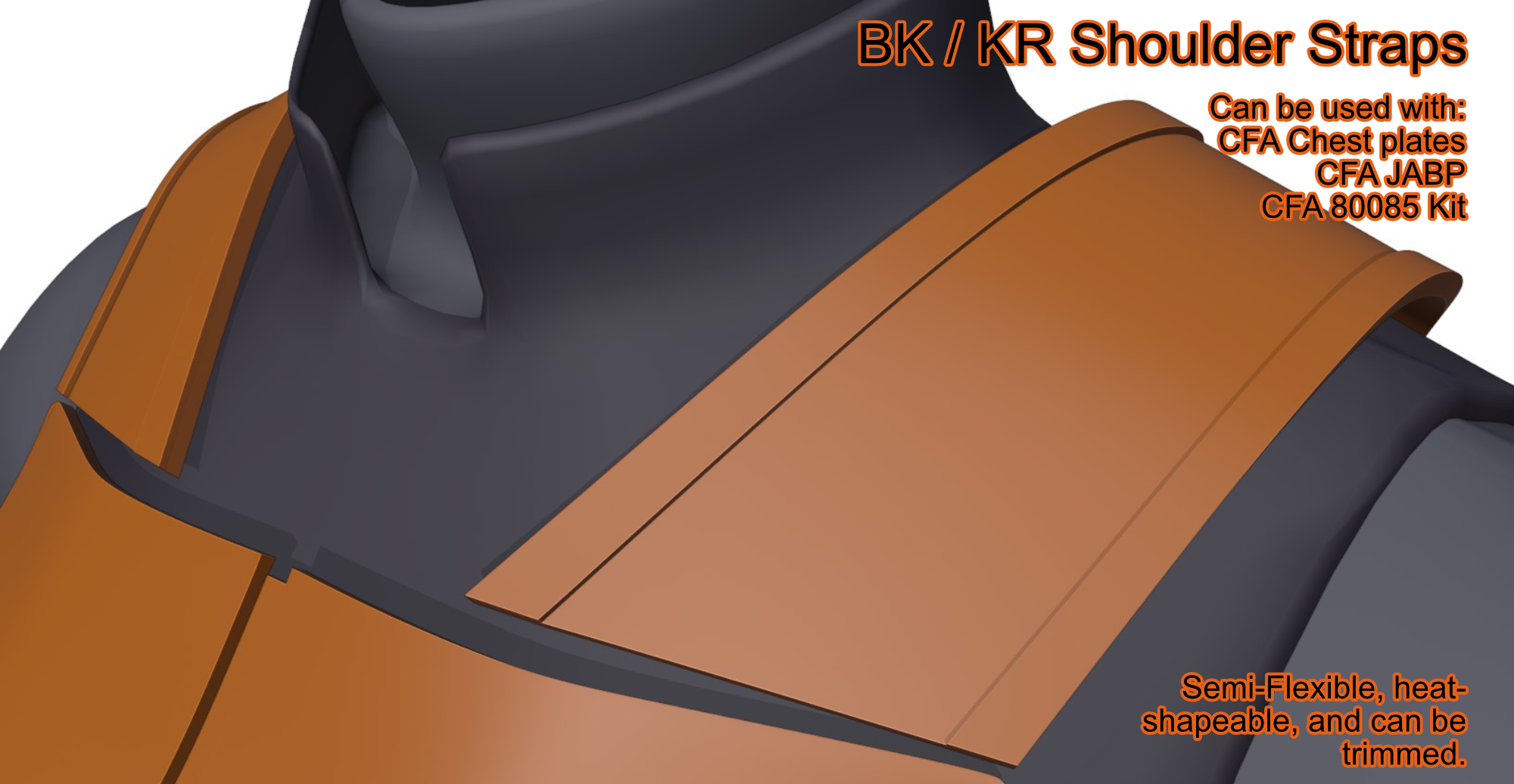 3D file Female Shoulder Strap Armor [BK/KR]・3D print design to download ...