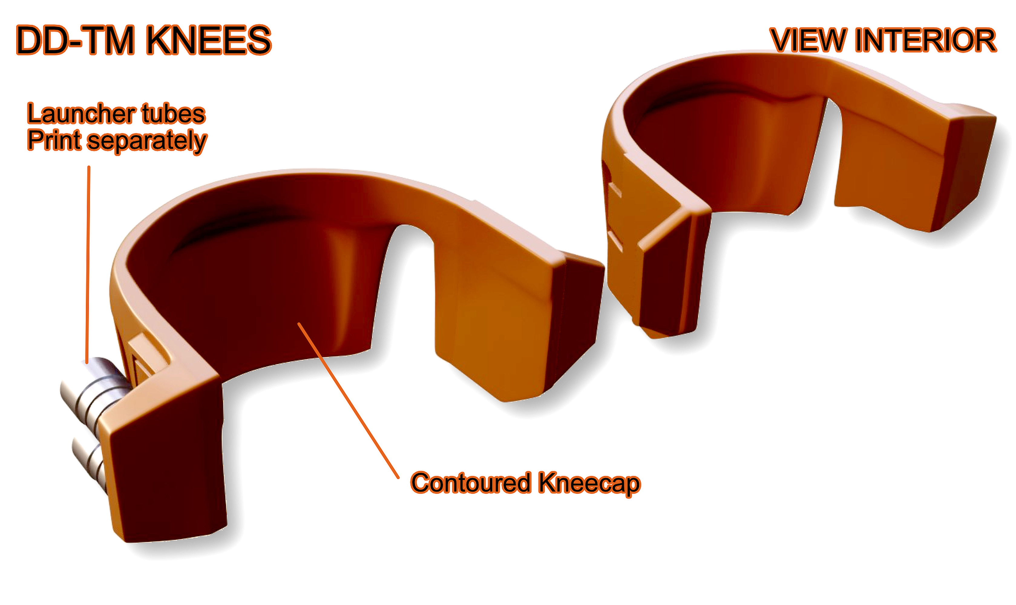 3D file Knee Armor [DD]・3D printing template to download・Cults